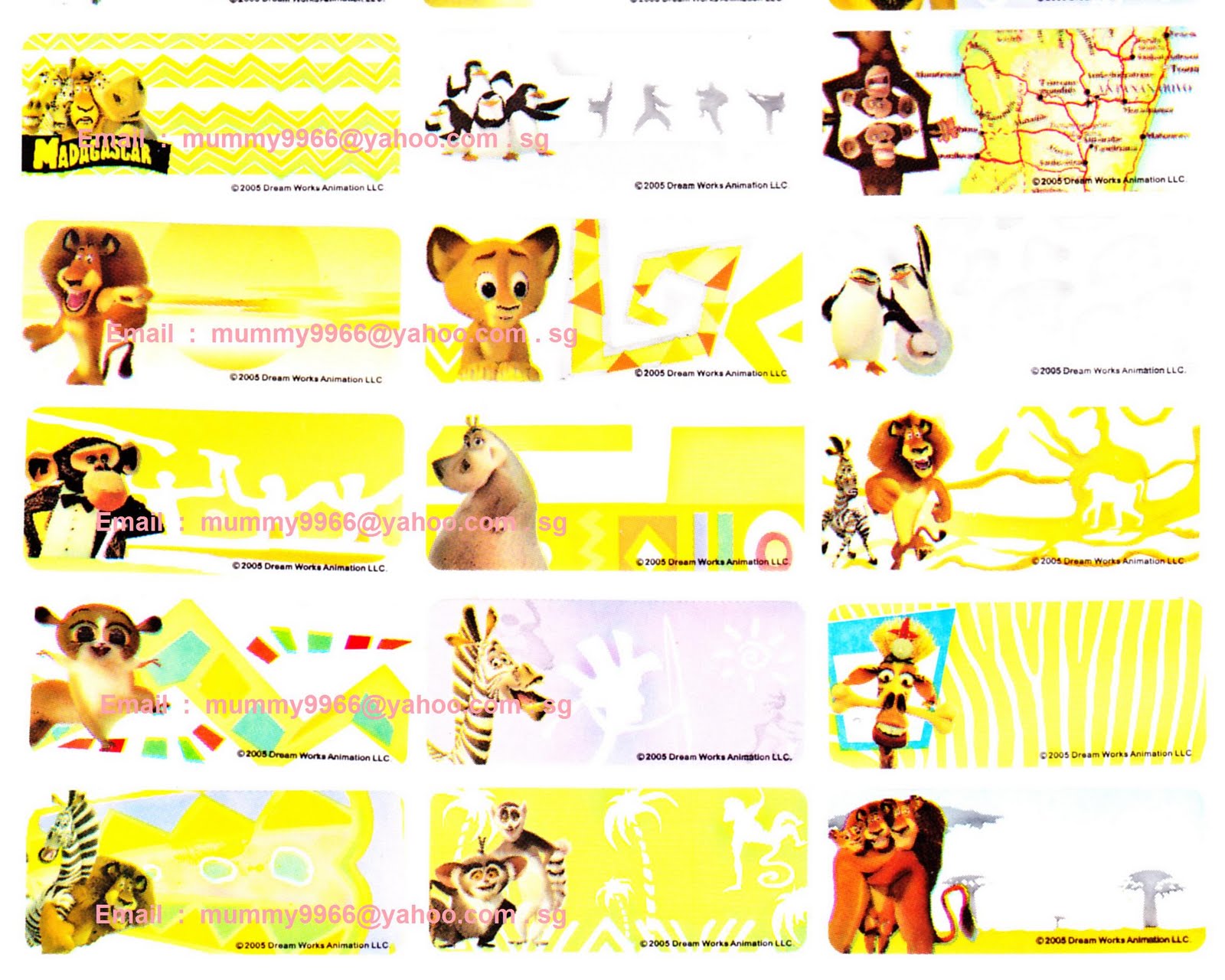 Name Sticker Mall 30x13mm: Waterproof Name Sticker 30x13mm W03--Madagascar