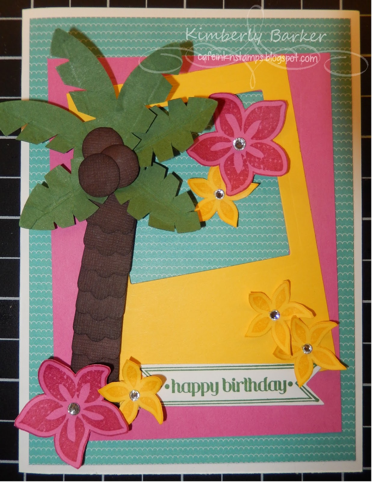 CafeInkNStamps: Palm Tree Birthday Card