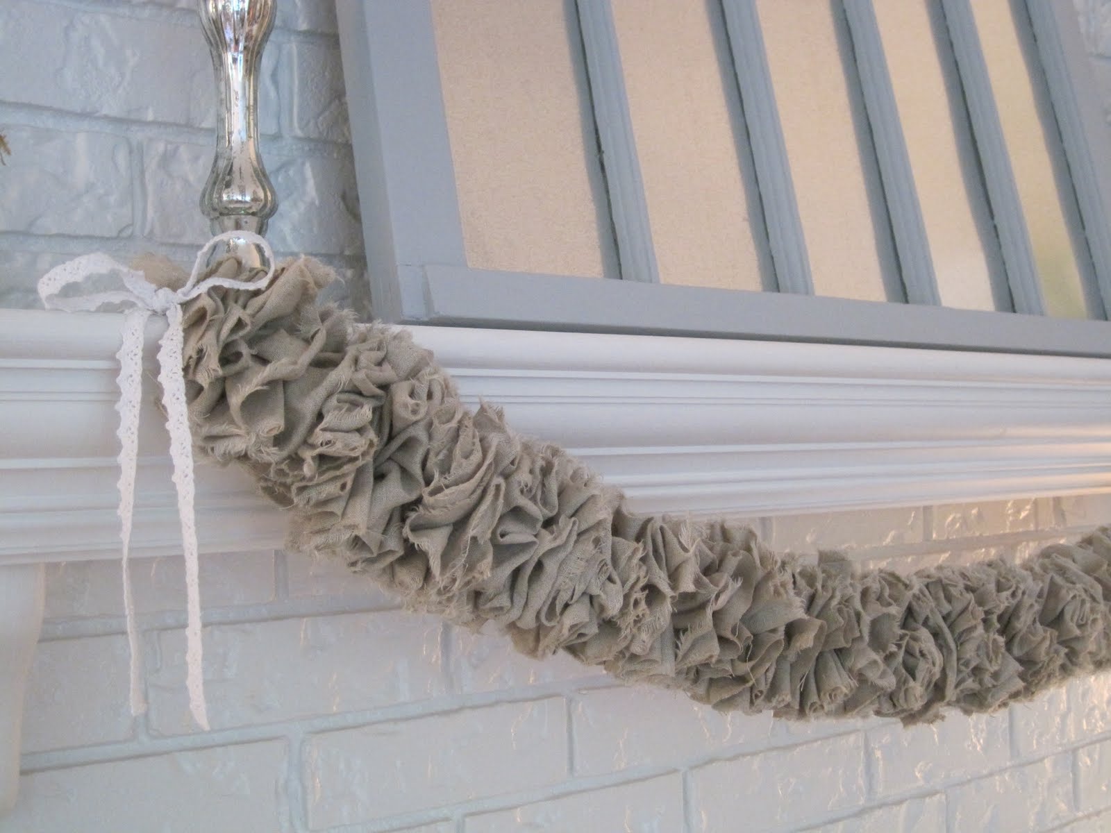 {Beautiful Nest}: Ruffled Linen Garland {And Tutorial}