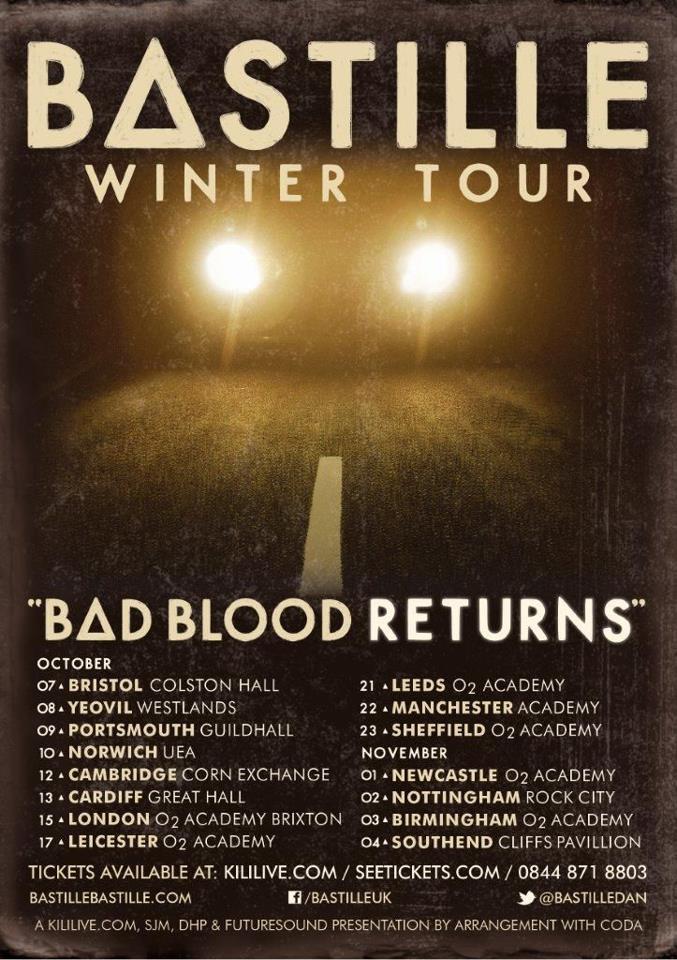 Bastille announces UK tour for October