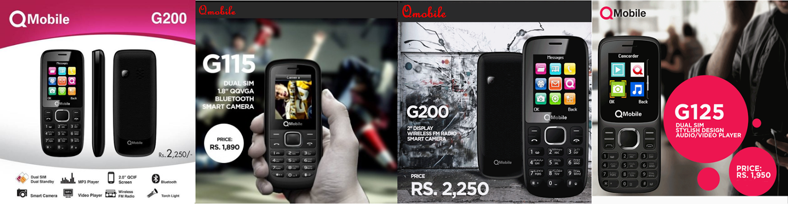 Qmobile G-Series Bar Phones Prices In Pakistan