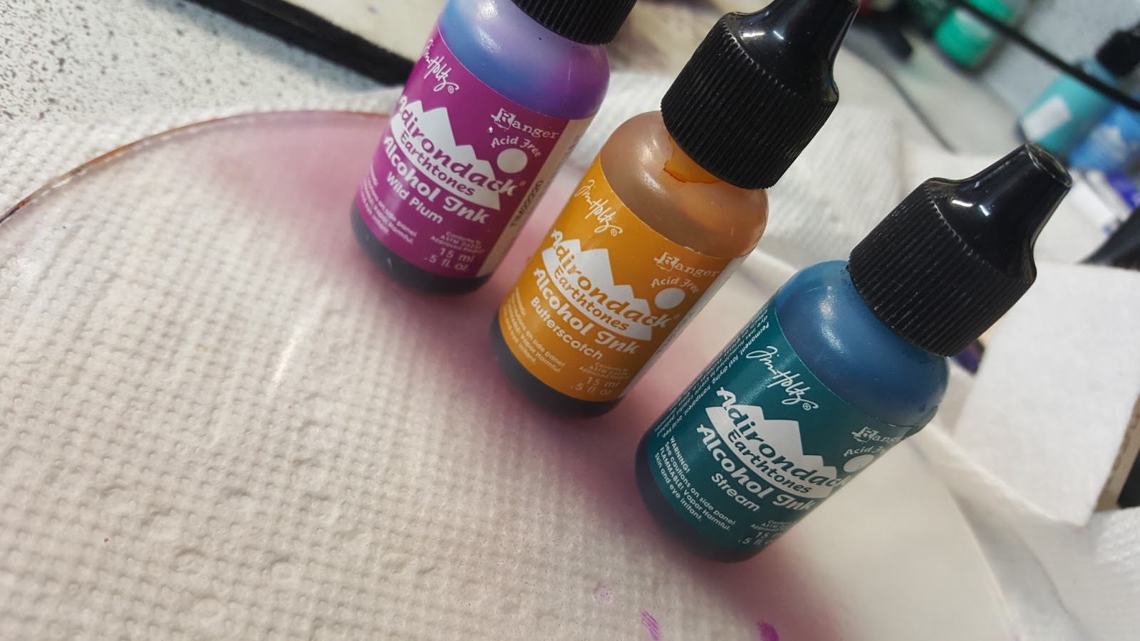 DEBORAHREAD.COM: Alcohol Inks on tempered glass - how to apply and seal