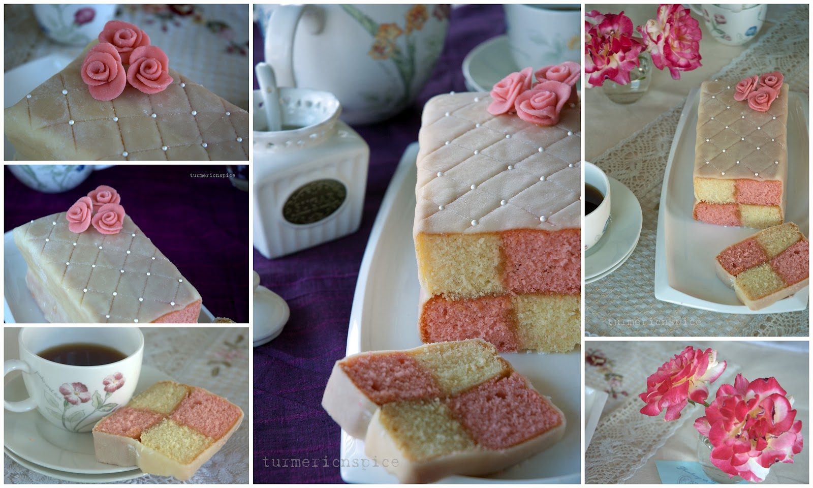 Turmeric n spice: Battenburg Cake - Daring Bakers Challenge June 2012