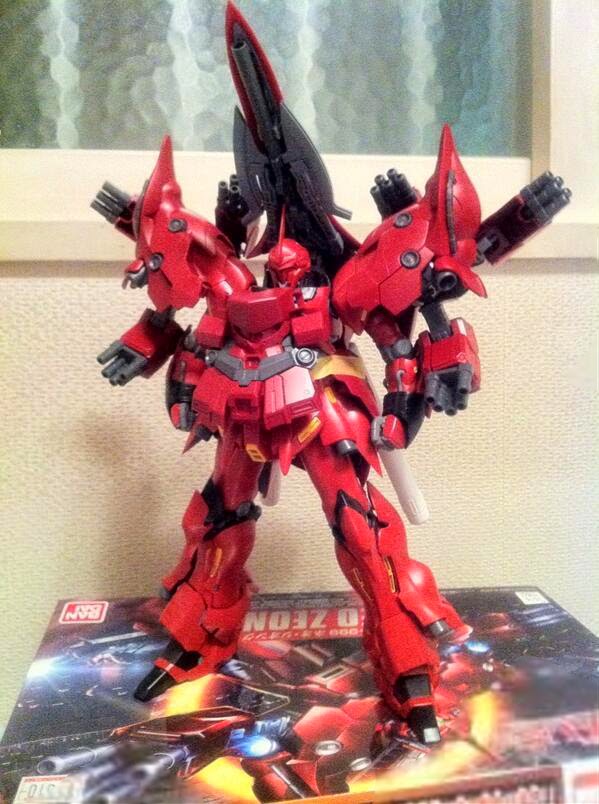 MG 1/100 Sinanju with SD Neo Zeong Armor Upgrade Custom Build