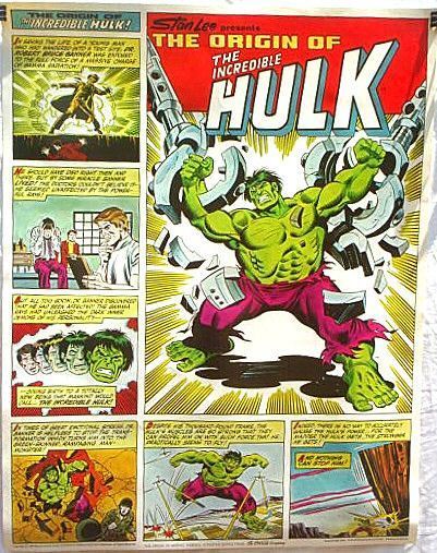Marvel Comics of the 1980s: 1980 - Sal Buscema's Hulk Origin Poster