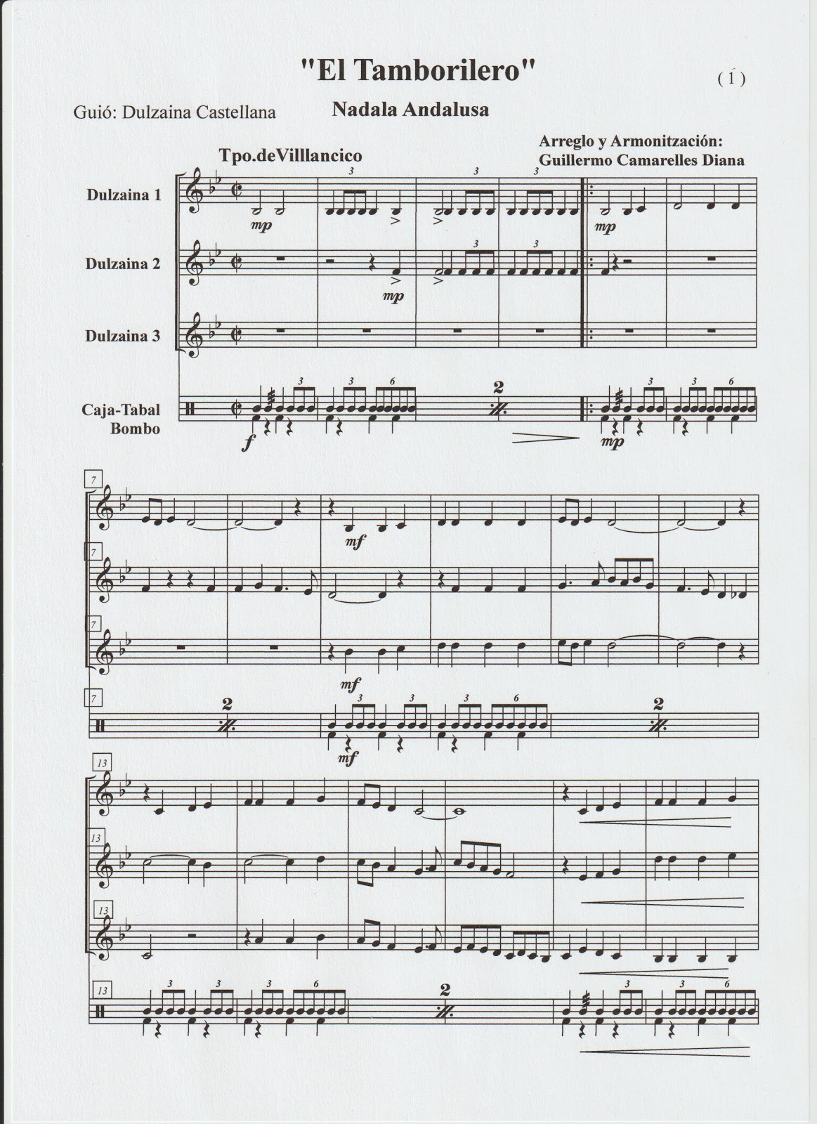 Música y Tradiciones de Guillermo Camarelles Diana: #El Tambolirero ...