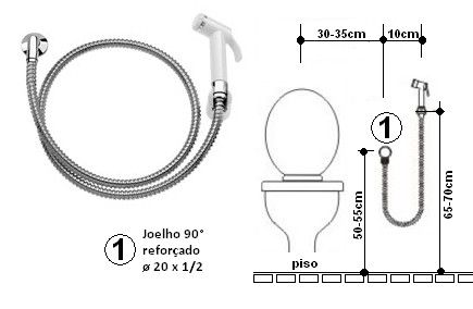 Prendada e Caprichosa: Altura ideal da Ducha Higiênica