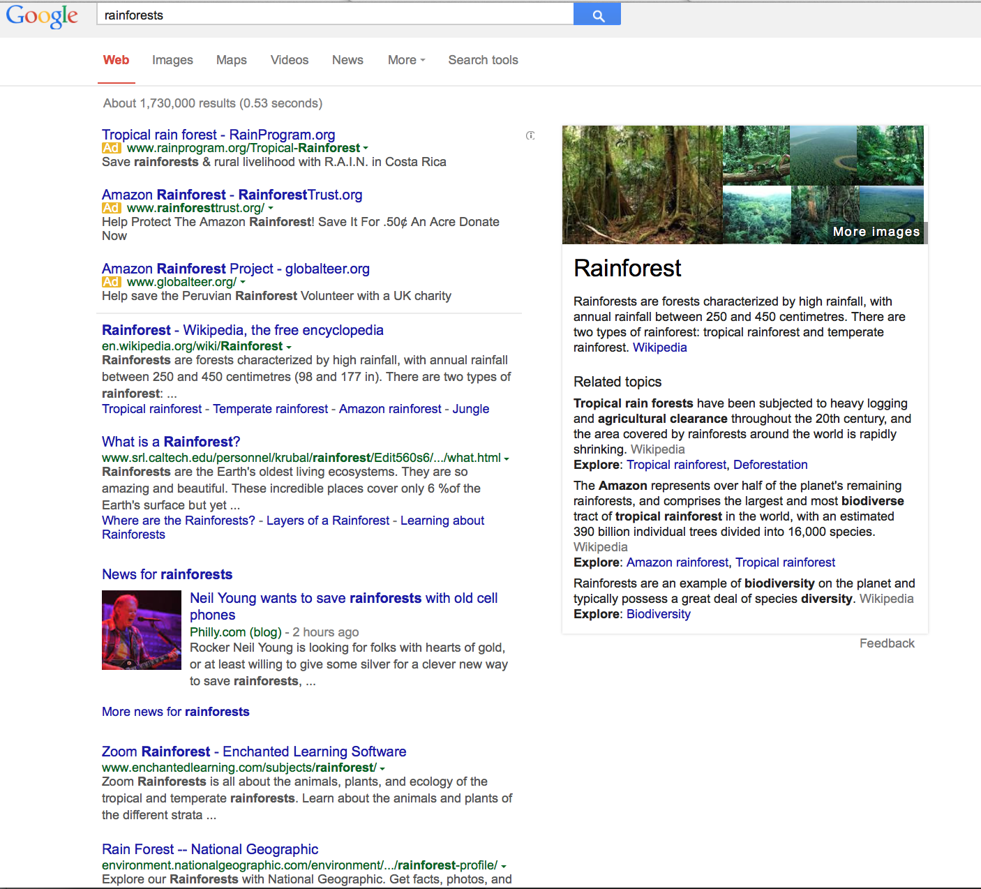 .: Rainforest task using boolean strategies (ETL 501)