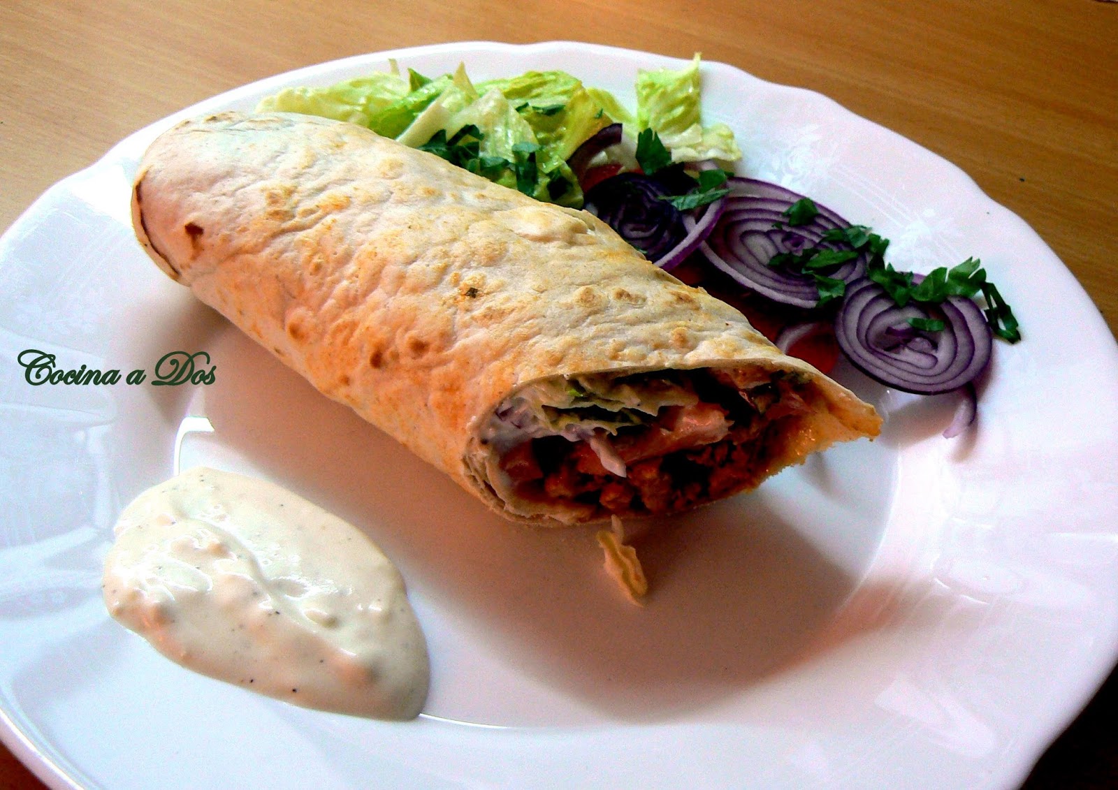 COCINA A DOS: DURUM KEBAB DE POLLO