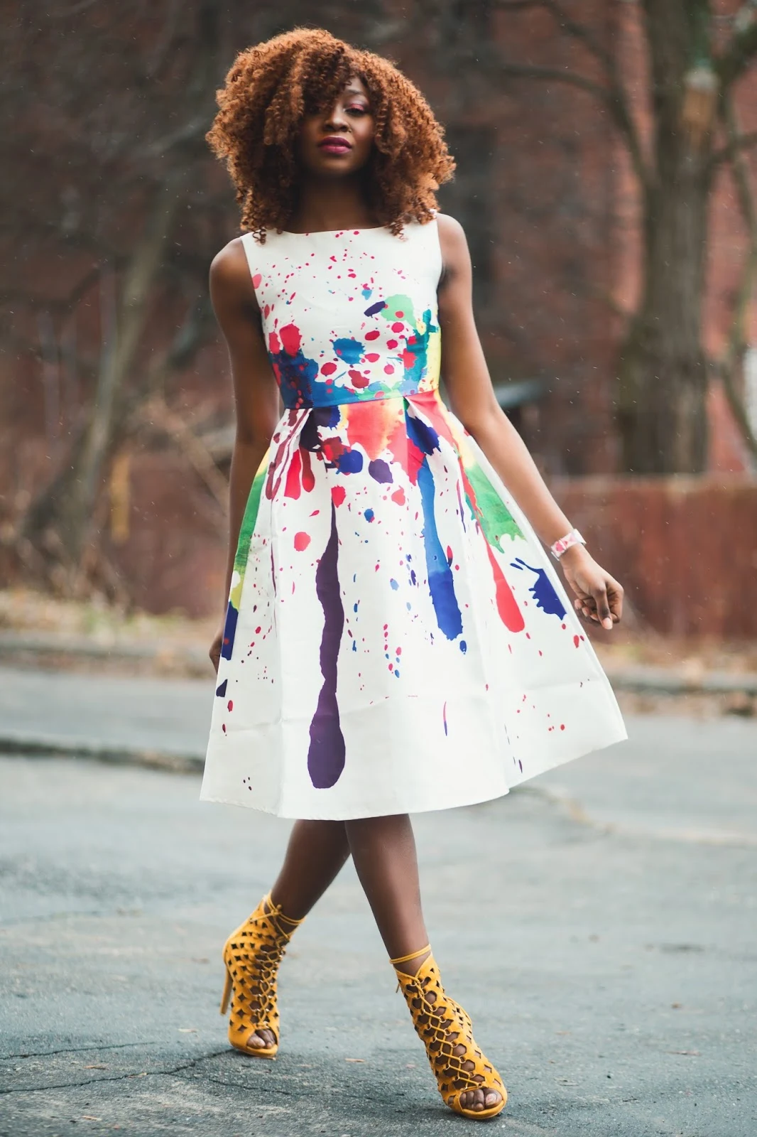PAINT SPLATTER PRINT DRESS | Melody Jacob