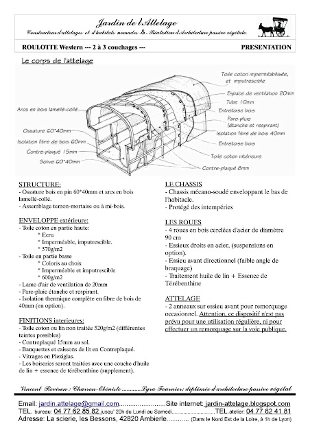 Dossiers techniques de voitures hippomobiles: GRANDE ROULOTTE WESTERN