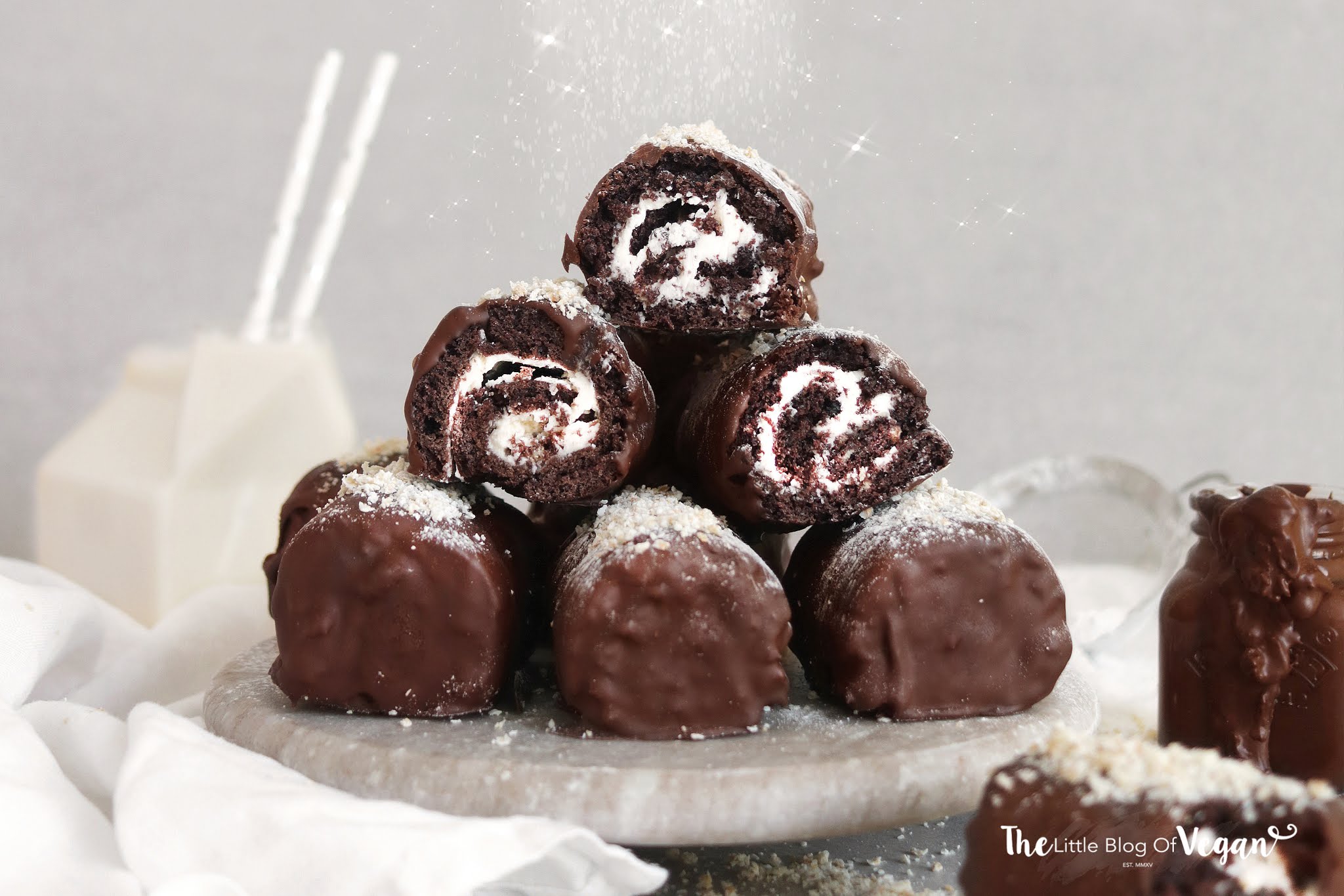 Vegan mini chocolate swiss rolls recipe - The Little Blog Of Vegan
