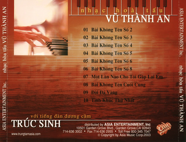 Chia sẻ nhạc Lossless & Lossy: ASIA CD: Nhạc hòa tấu Vũ Thành An [MP3 ...