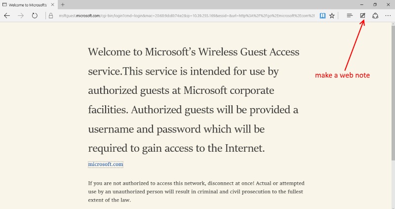 Warren Sparrow: make a web note