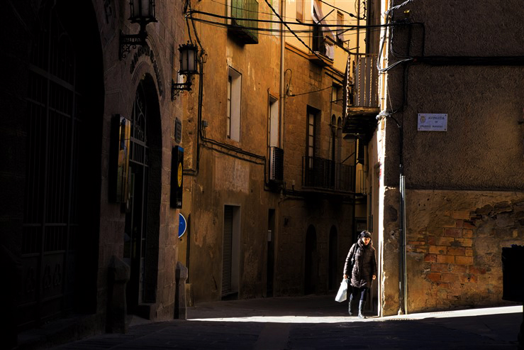 Exploring the streets of Cardona, Spain