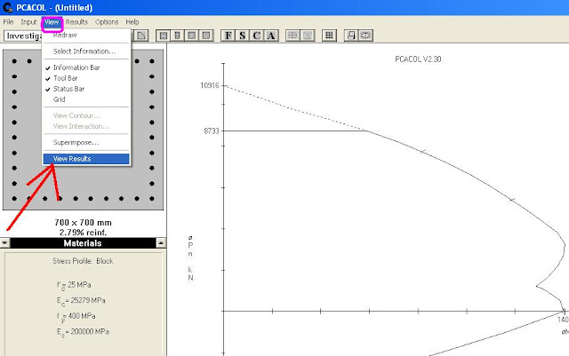 struktur beton 1: Diagram Interaksi Kolom PCAColumn