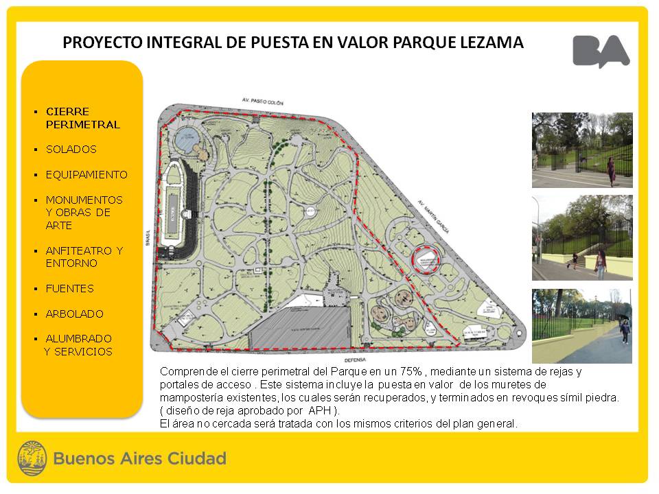MIRADOR DEL LEZAMA: PROYECTO PARQUE LEZAMA AL DIA