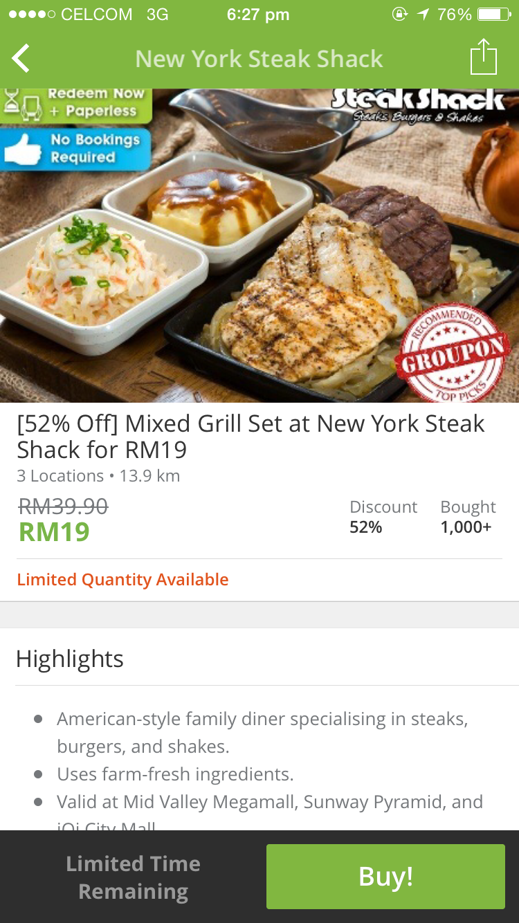 我是90后: NY steak shack - IOI City Mall 好好吃！