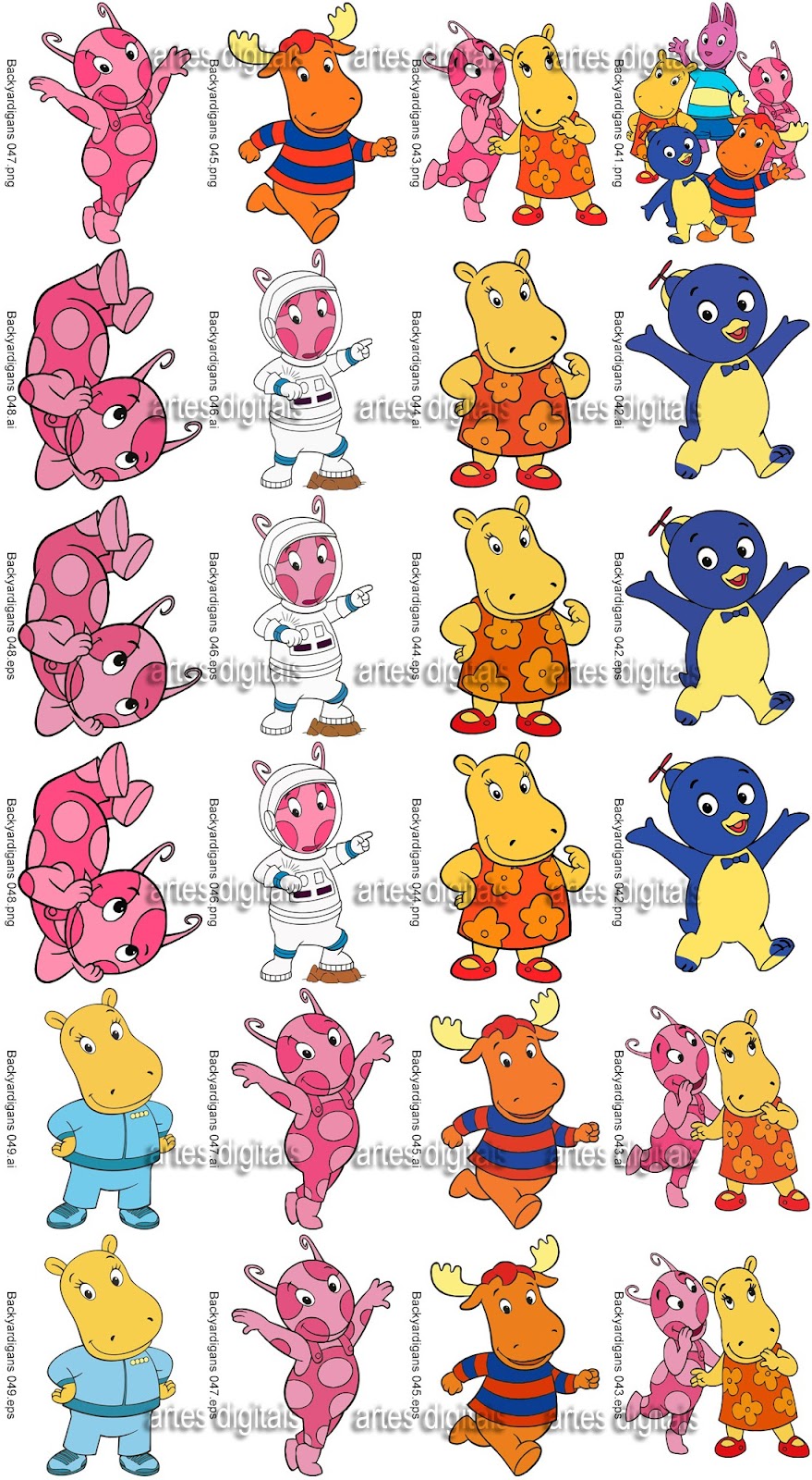 Art´s e Vetores : 120 Vetores Dos Backyardigans - Para Fazer Convites E ...