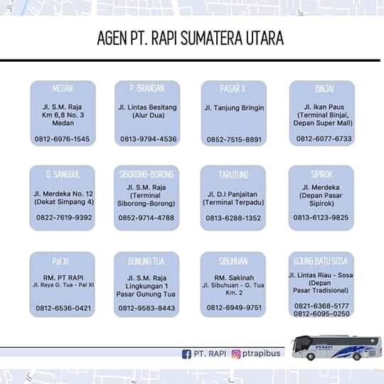 Tarif, Pelayanan, Dan Jadwal Berangkat Bus PT.RAPi 2019