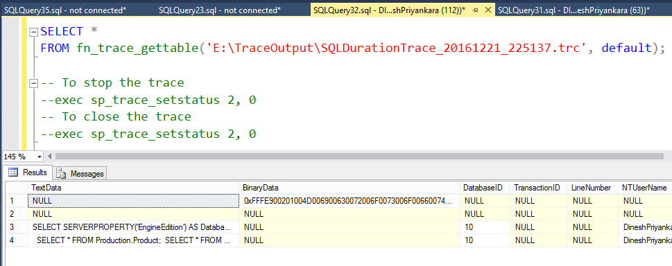 Dineshs Blog Being Compiled Get Sql Server Trace Automatically Started At Service