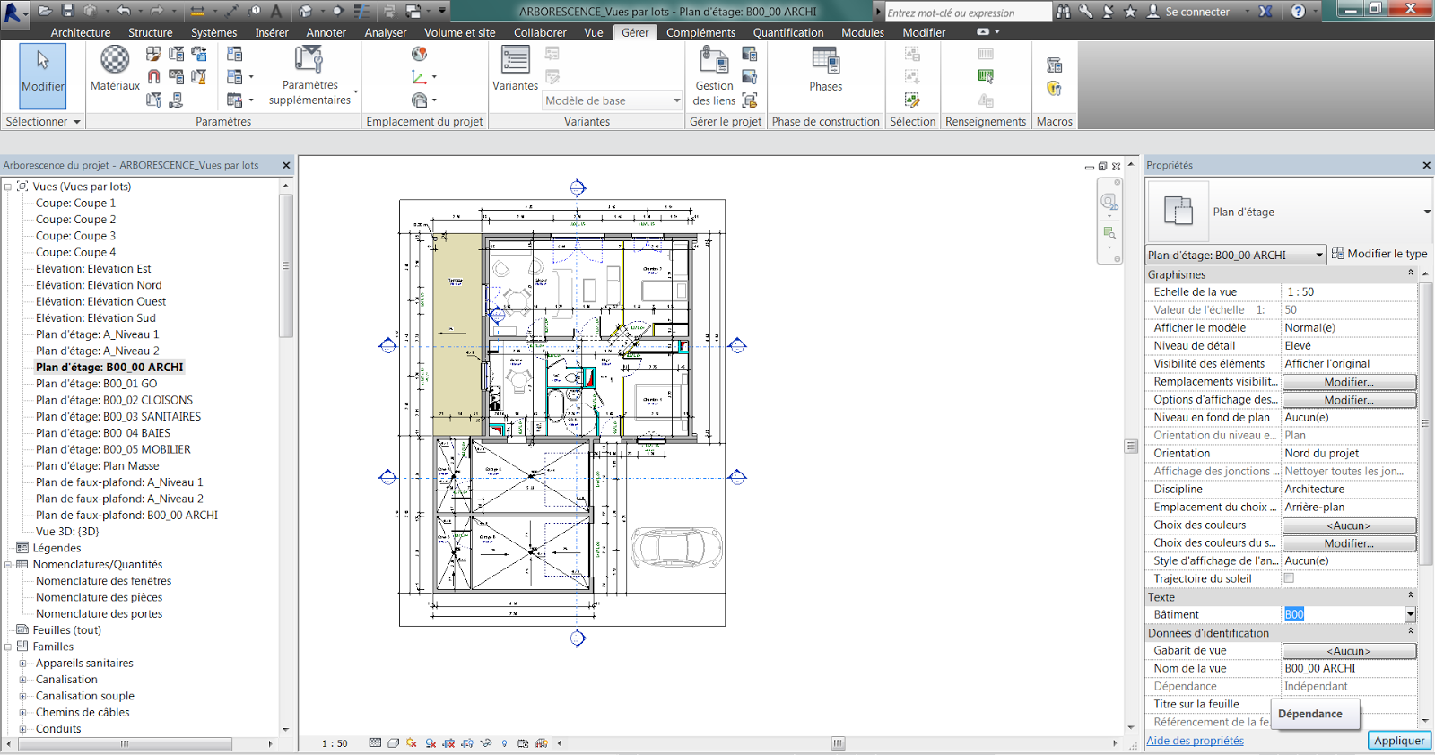 Revit-Mémo: Revit 2014_Organisation de l'arborescence, tri par lots