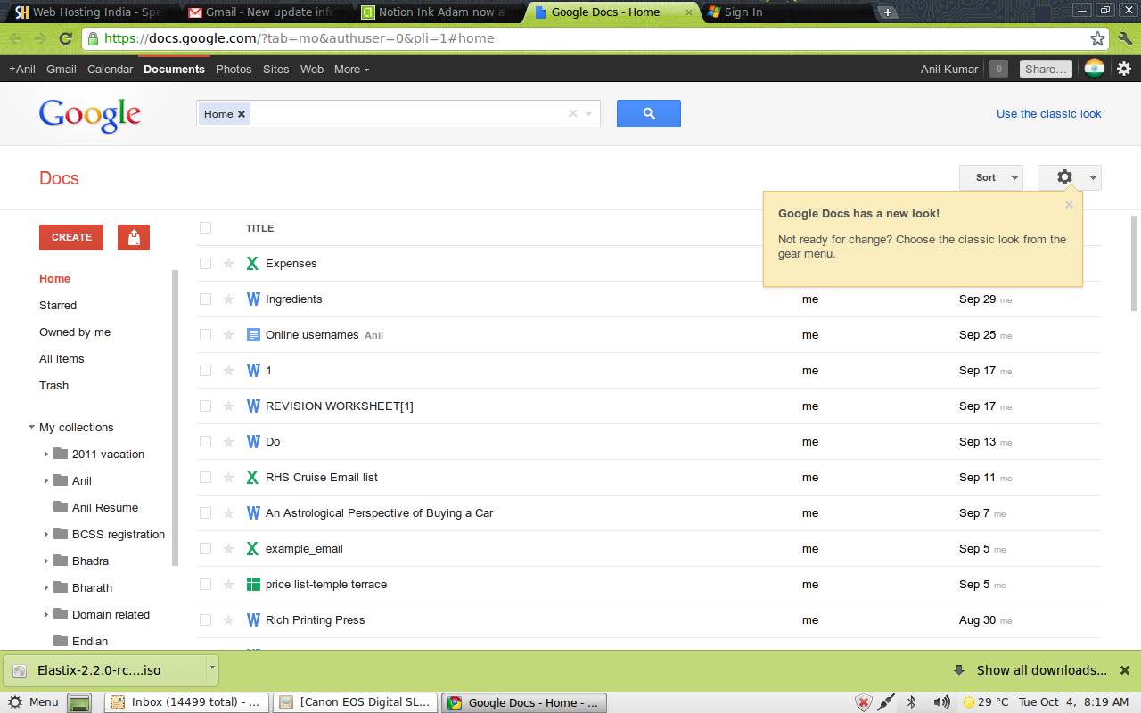 New look for Google Docs and Sites