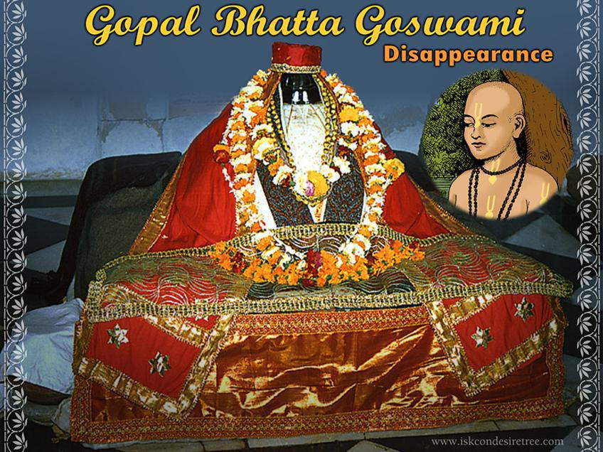 Jornal Hare Krsna Brasil: Srila Gopala Bhatta Goswami – Biography