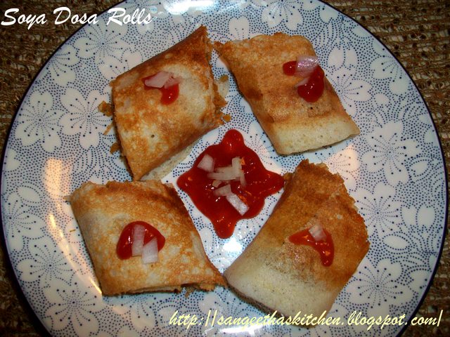 Spicy Treats: Soya Bread Roll n Dosa Rolls