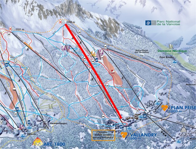 A louer à Peisey-Vallandry: La station