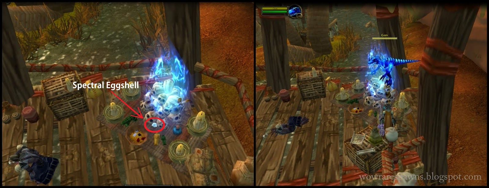 WoW Rare Spawns: Gon - Inky Blue Spirit Raptor