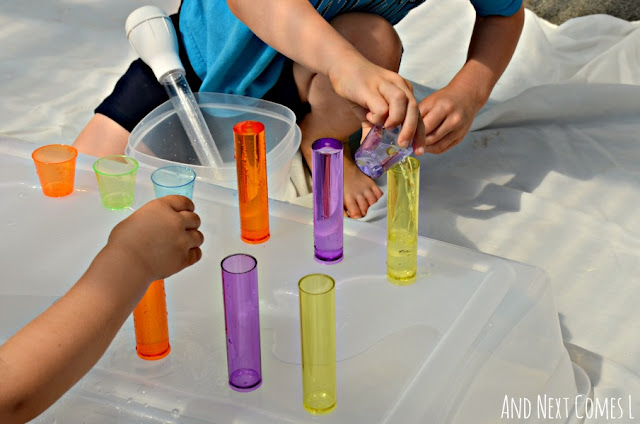 Water Fine Motor Activity for Kids Using Colorful Cups | And Next Comes ...