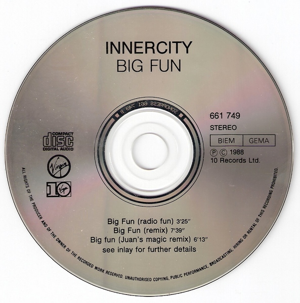 MUSIC ESSENTIAL: INNER CITY - BIG FUN (CD MAXI-SINGLE) 1988