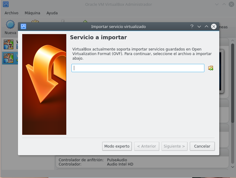 Manejando VirtualBox: Fichero con extensión .ova - Importar máquina ...