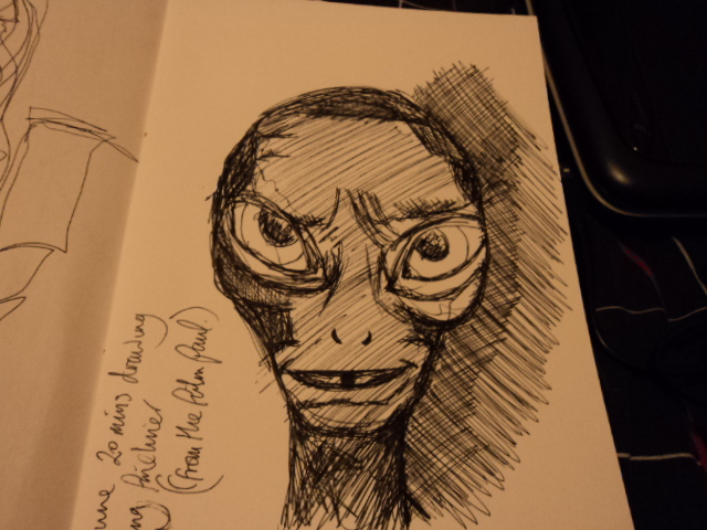 simonsillustrations: A 10 min drawing of A smart alien called PAUL from ...