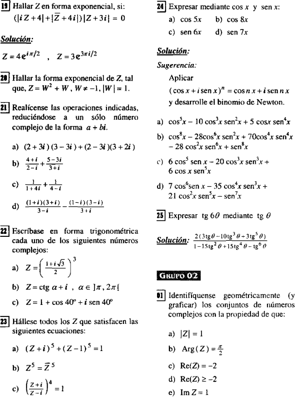 NÚMEROS COMPLEJOS EJERCICIOS Y PROBLEMAS RESUELTOS DE MATEMATICAS DE ...