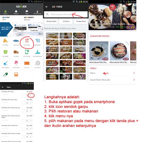 CARA MEMESAN GOJEK GOFOOD - CARA DAFTAR GOJEK