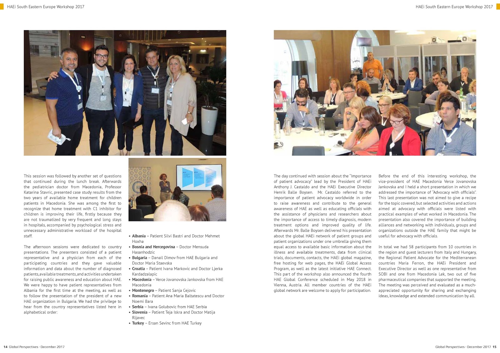 Angioedema Hereditário: HAEi Magazine - Dezembro de 2017