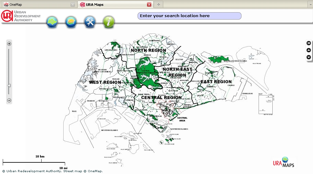 OneMap.sg: Services Icon - URA Maps