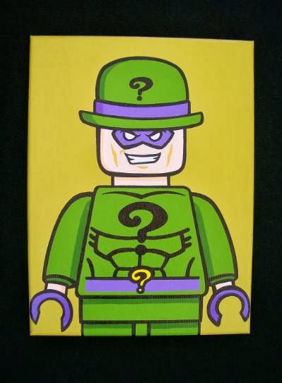 Jdtoonart Cartoon and Comic pop art Paintings: LEGO The Riddler