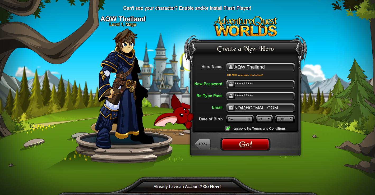 AQW การสมัครเกมส์ AQW แบบถูกต้อง