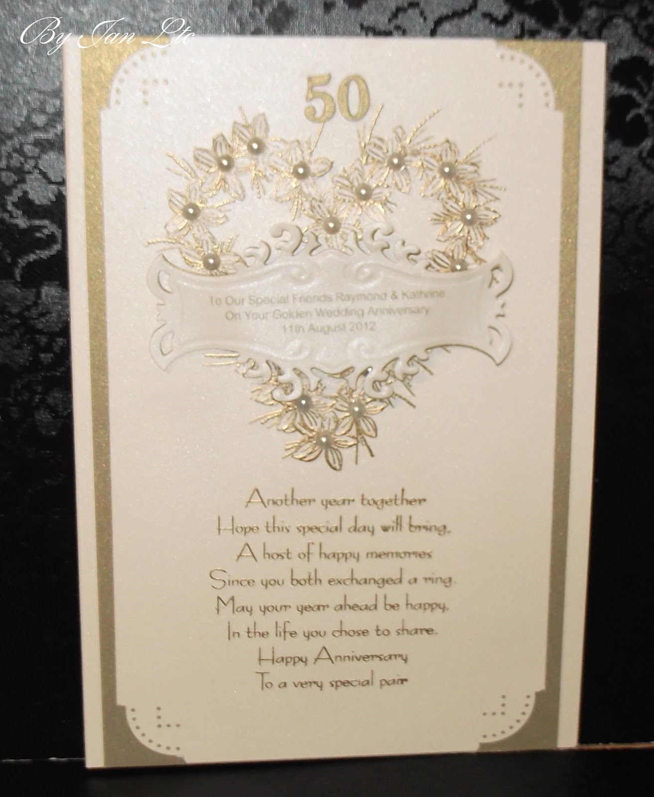 Loves to craft: Golden Wedding Card!