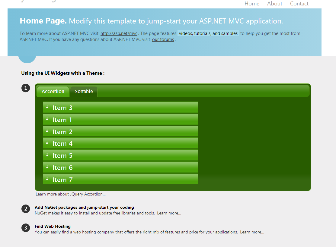 The ASP.NET MVC Club: Step By Step How to create an MVC site using JQuery UI Widgets and Themes ...