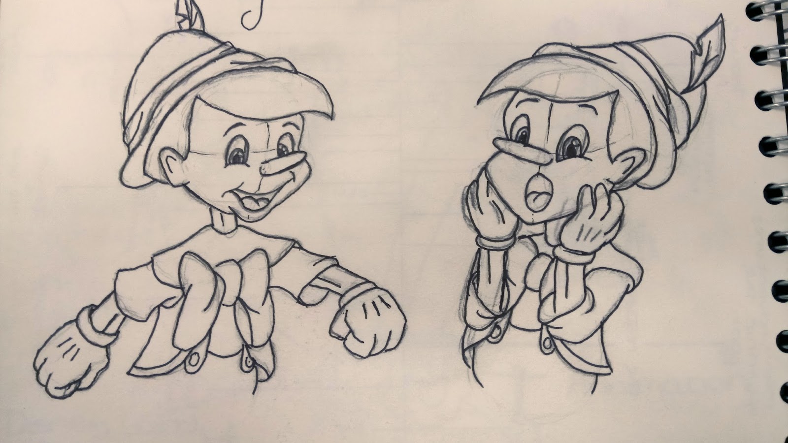 My first rough Disney drawings