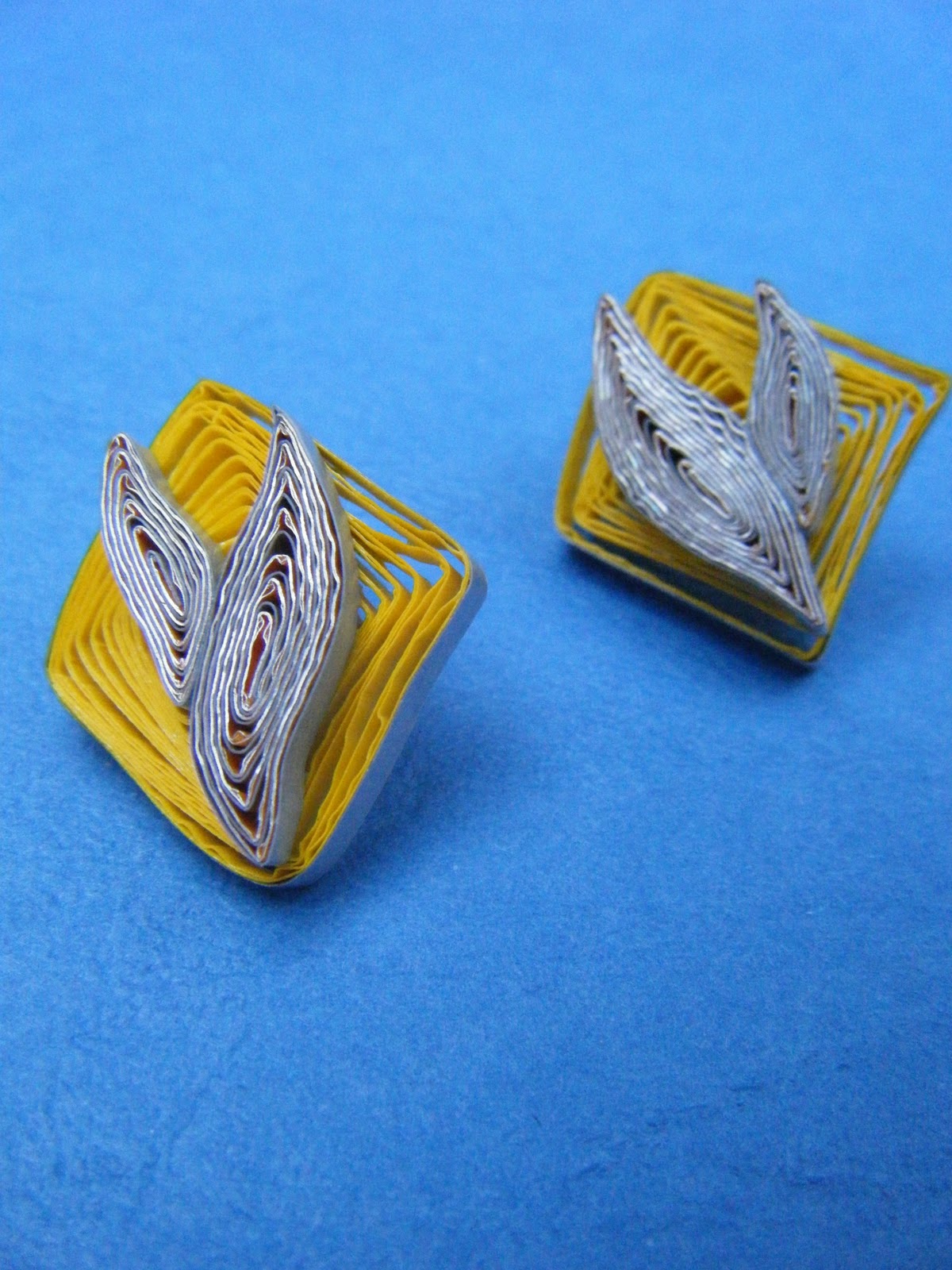 Quilliance: Vortex coil earrings