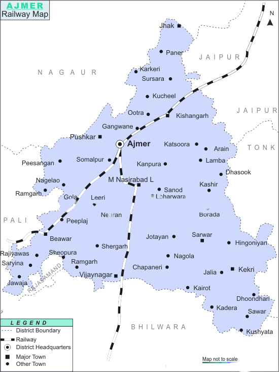 Rail-Map-india: Ajmer_railway_map