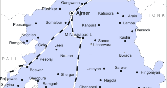 Rail-Map-india: Ajmer_railway_map