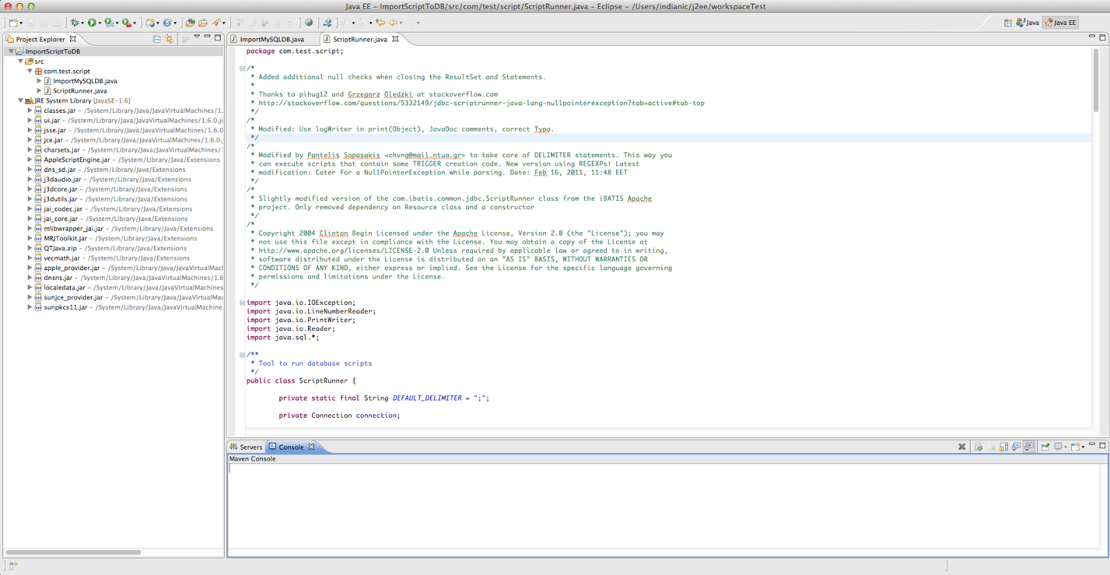 Import MySQL .sql script from Java ~ My Technical Blog Import MySQL .sql script from Java ~ My Technical Blog