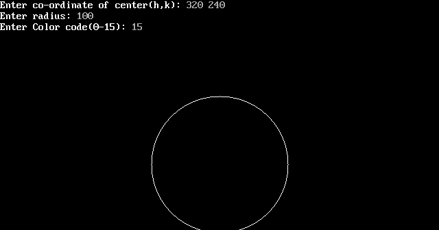 Graphics Programs: Draw Circle using Polynomial Method
