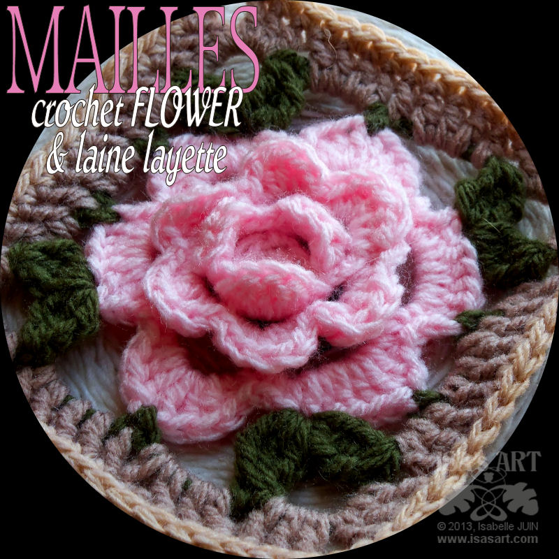 ISA'sART: MAILLES - GRANNY SQUARE Rose relief